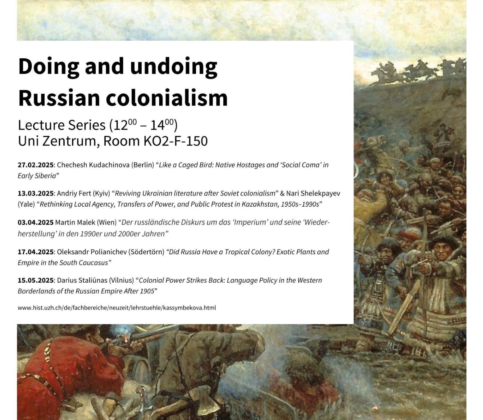 Lecture Series: Doing and Undoing Russian Colonialism | infoclio.ch