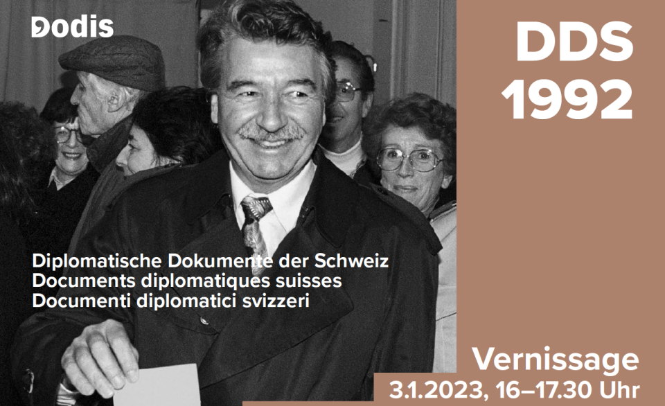 Vernissage: Diplomatische Dokumente der Schweiz 1992 | infoclio.ch